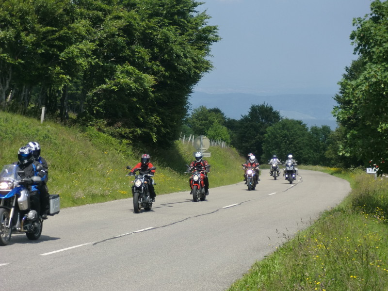 Motor rijden in de Vogezen,